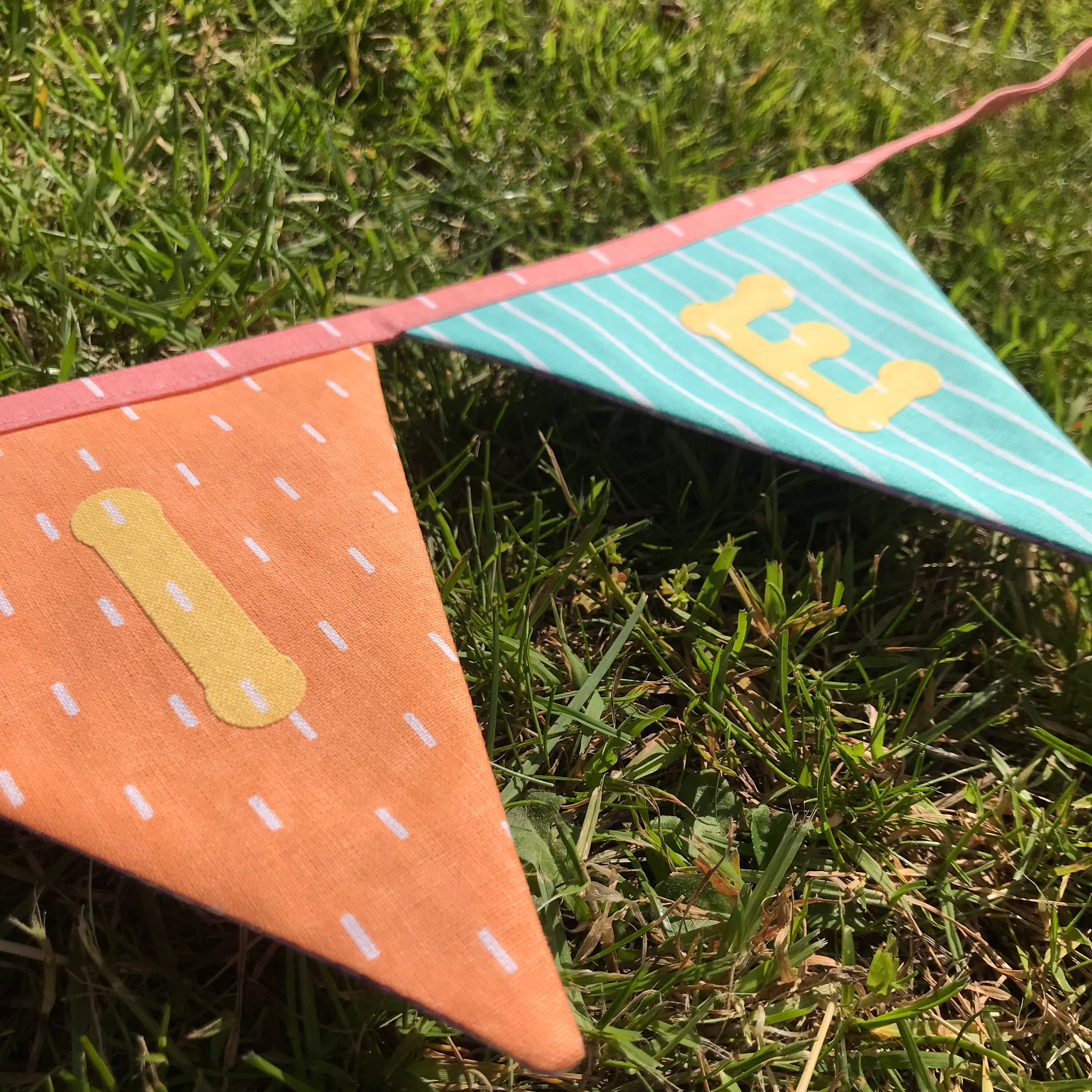 Pastel Personalised Letter Bunting 1.80 per Flag, Party Bunting, Custom ...