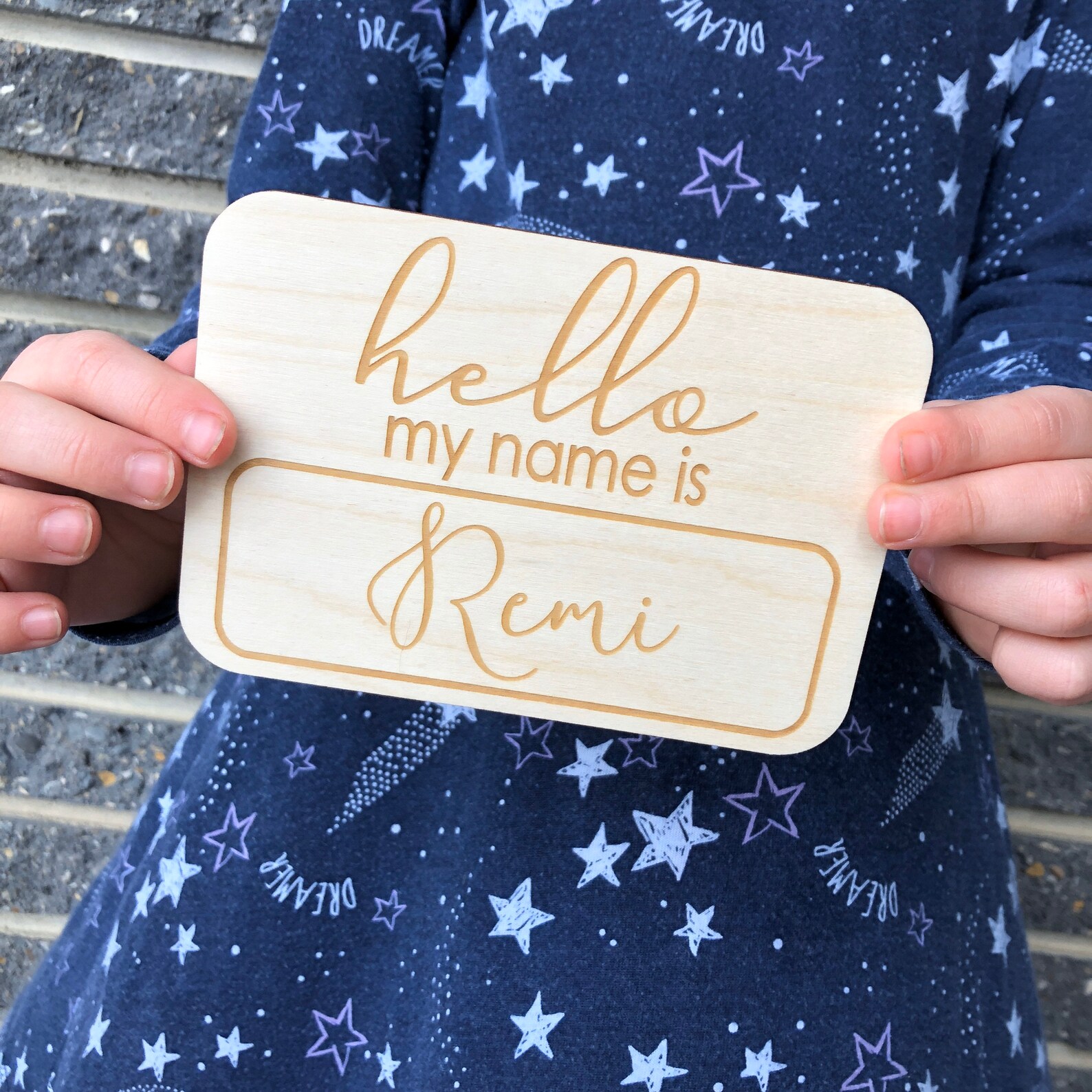 Hello My Name Is Name Tag Newborn Name Baby Name Sign Name | Etsy