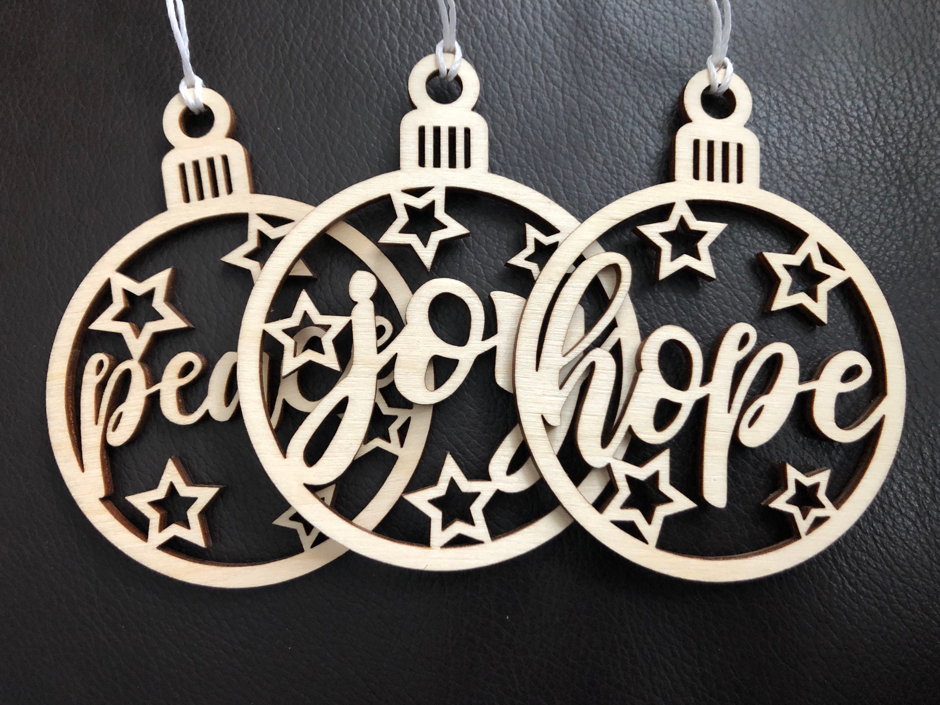 Hope Joy Peace Ornaments Christmas Tree Decorations | Etsy