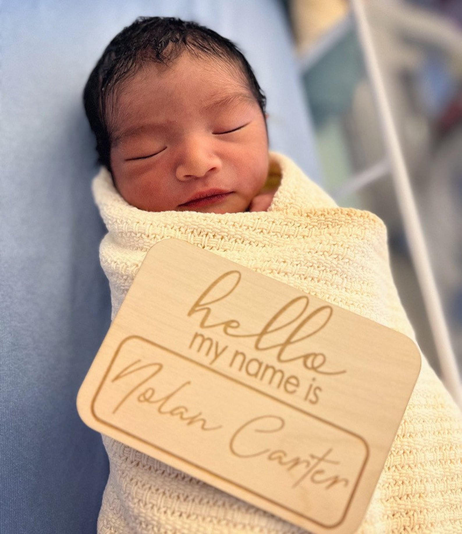 Hello My Name Is Name Tag Newborn Name Baby Name Sign Name - Etsy