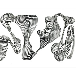 Lines Phenomenon XIX, Original, Handmade Art, Pen Drawing, Drawing With ...