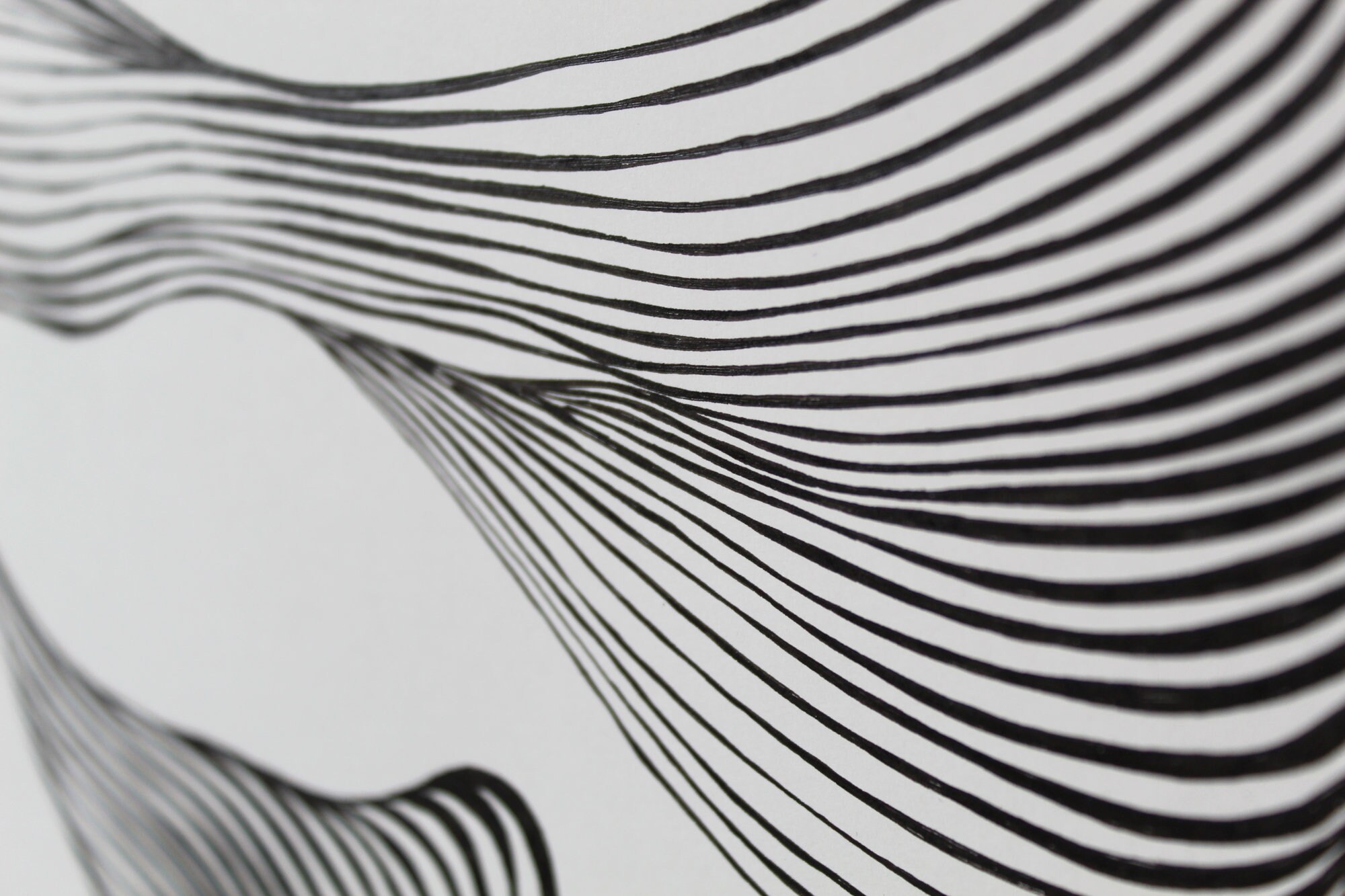 Lines Phenomenon XIX, Original, Handmade Art, Pen Drawing, Drawing With ...