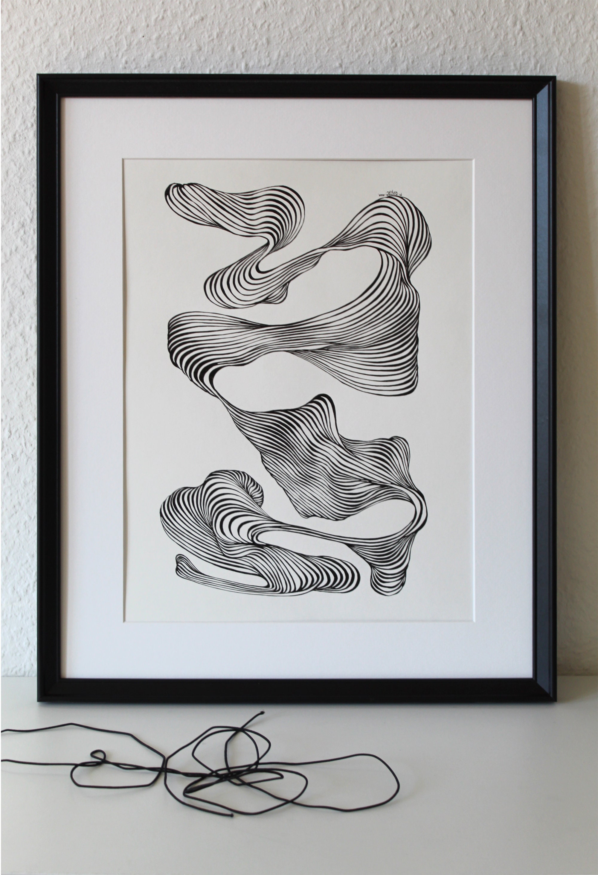 Lines Phenomenon XIX, Original, Handmade Art, Pen Drawing, Drawing With ...