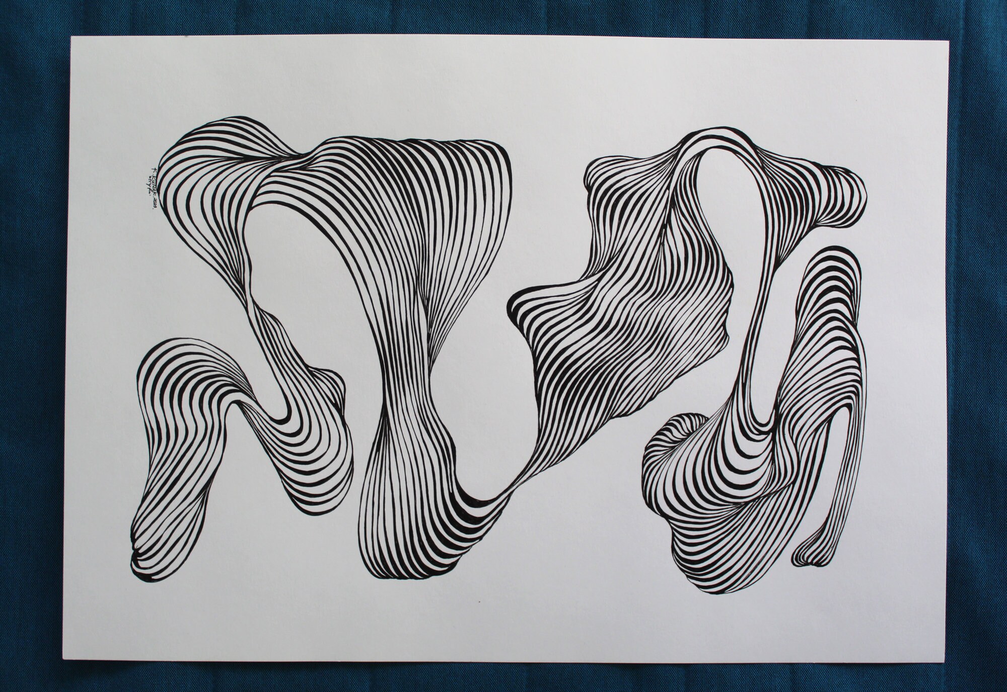 Lines Phenomenon XIX, Original, Handmade Art, Pen Drawing, Drawing With ...
