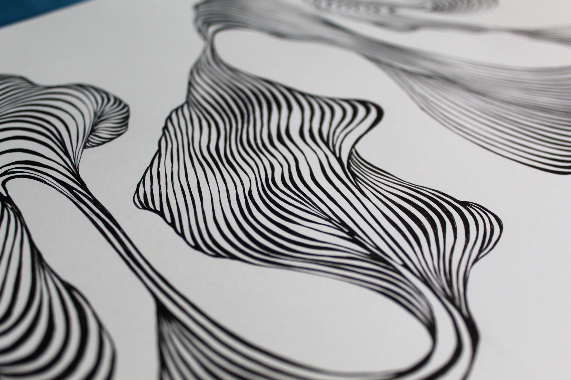 Lines Phenomenon XIX, Original, Handmade Art, Pen Drawing, Drawing With ...