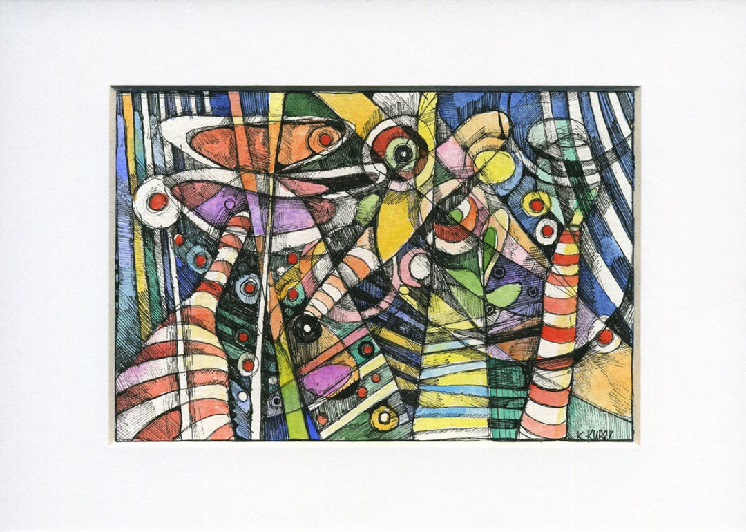 Rigid Circle, Original Unique Piece, Watercolor Drawing, Ocean ...