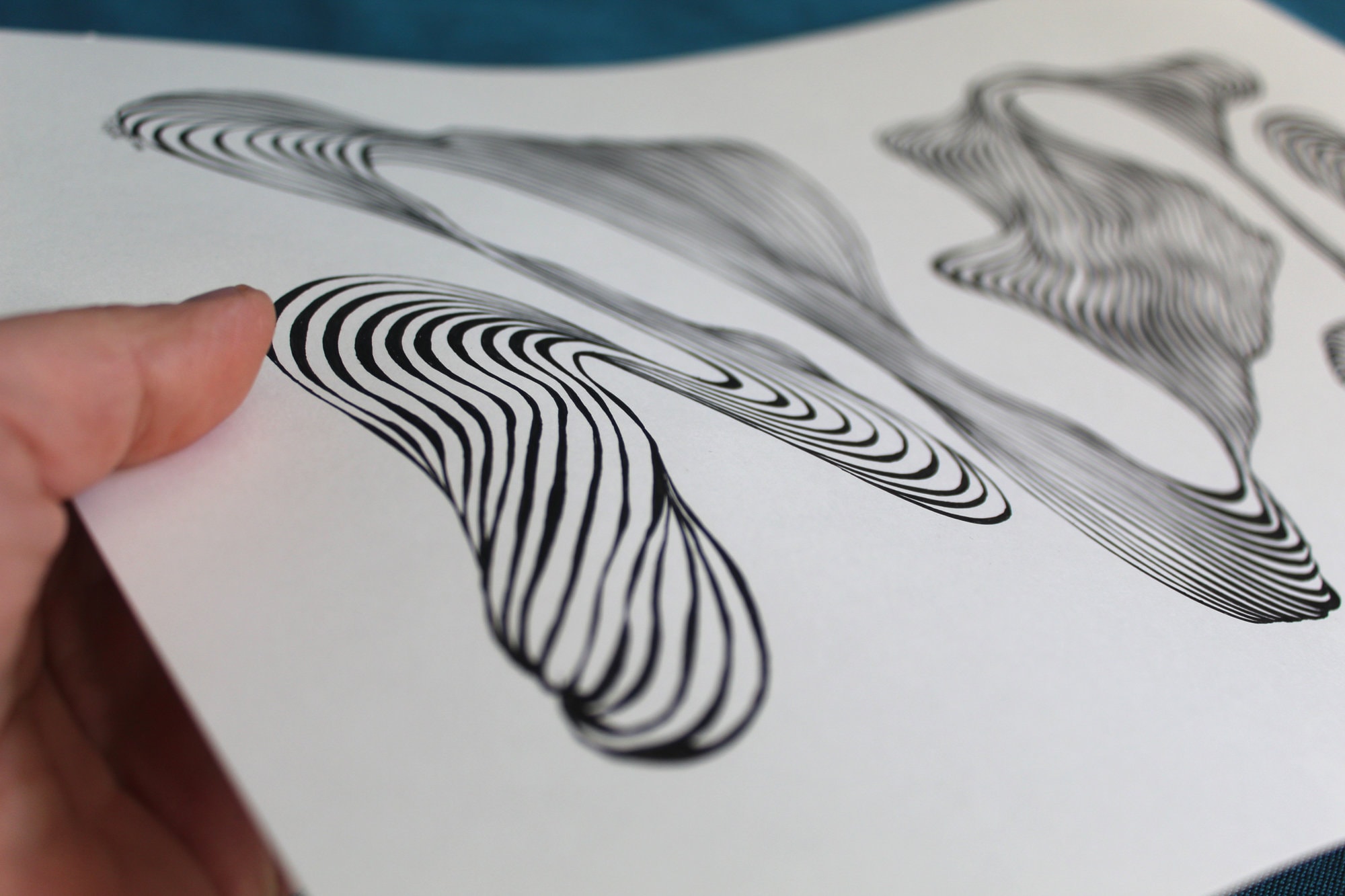 Lines Phenomenon XIX, Original, Handmade Art, Pen Drawing, Drawing With ...