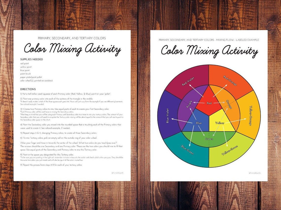 Color Theory Unit Learning and Activity Pack Elementary Preschool ...