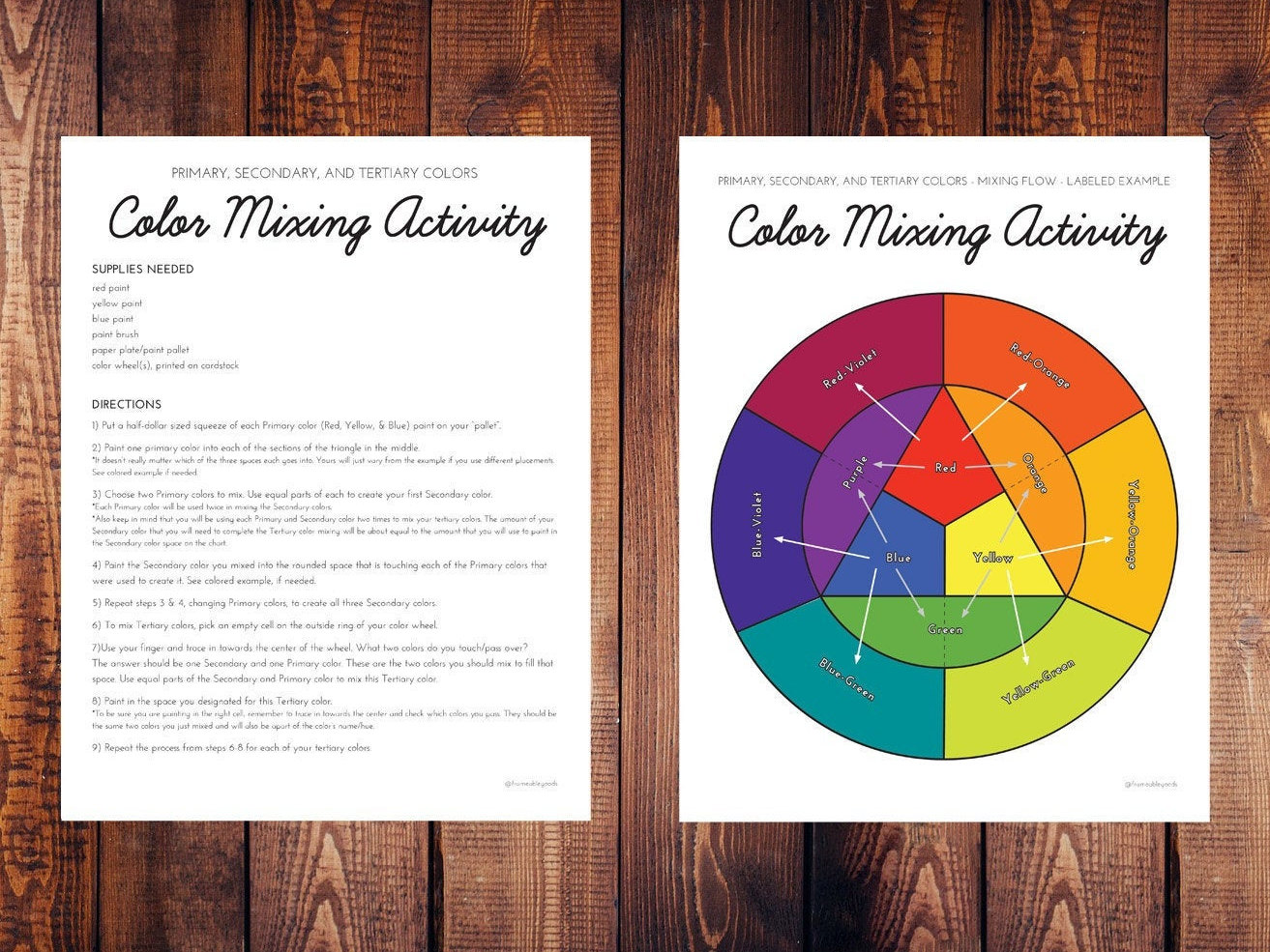 Color Theory Unit Learning and Activity Pack Elementary Preschool ...