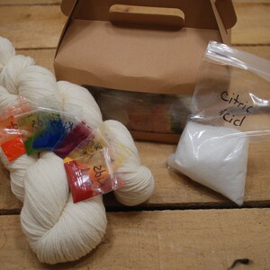 Complete Dyeing and Drop Spindle Kit, Drop Spindle Kit, Dyeing Wool Kit ...