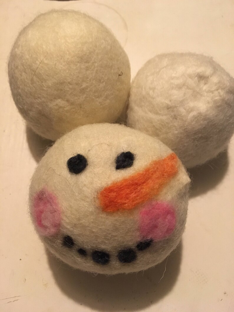 Fancy Snowman Gift Set Wool Dryer Ballsset of 3 - Etsy