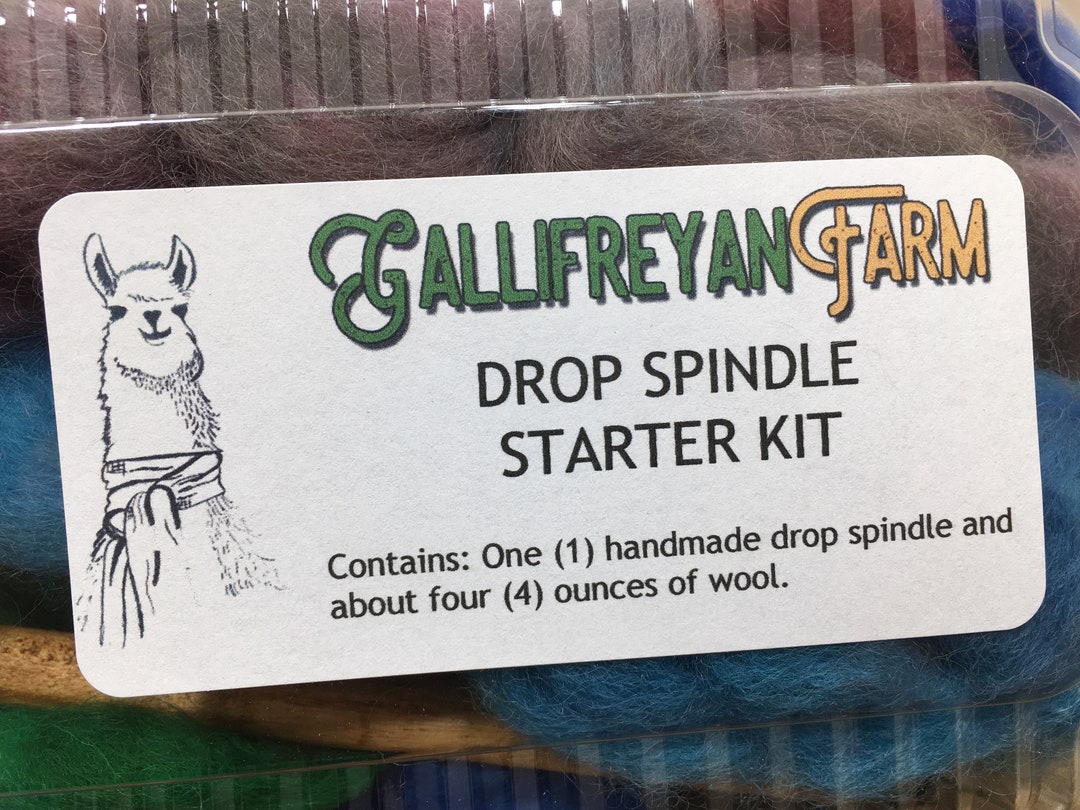 Complete Deluxe Drop Spindle Kit, Hand Dyed Wool, Drop Spindle, Alpaca ...
