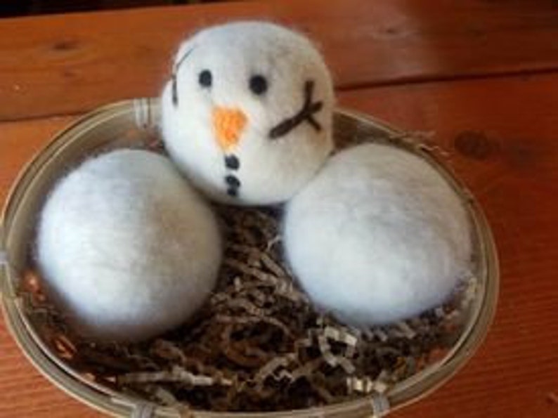 Fancy Snowman Gift Set Wool Dryer Ballsset of 3 - Etsy