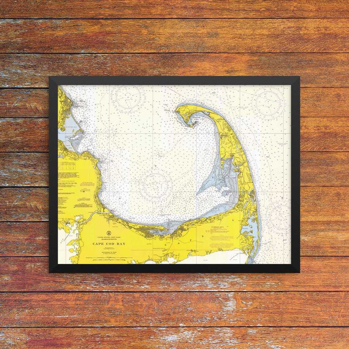 Cape Cod Bay Nautical Chart Print - Etsy