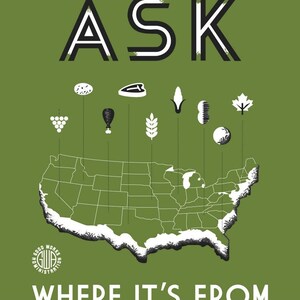 Ask Where It's From Good WPA Food Print - Etsy