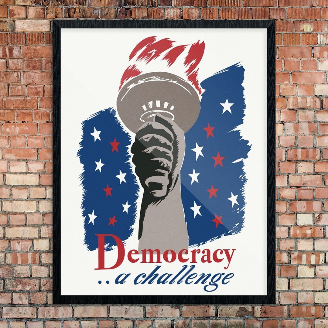 Democracy a Challenge WPA Poster Print - Etsy