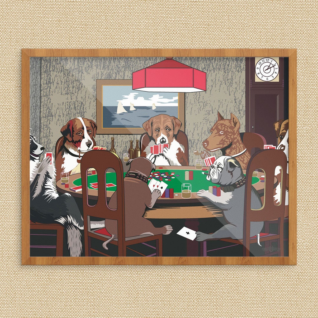 Dogs Playing Poker Print - Etsy
