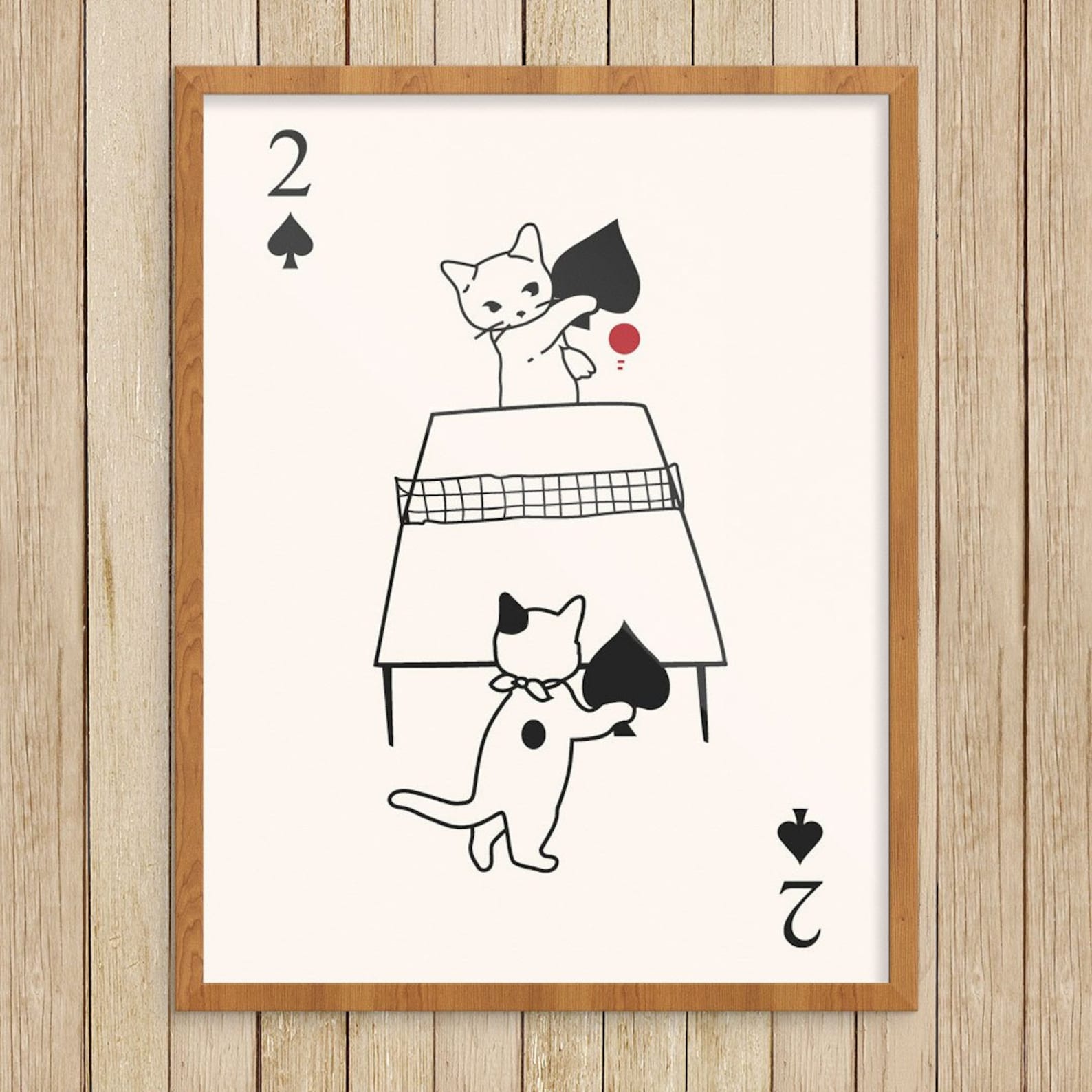 Cute Cats Playing Ping Pong Print - Etsy