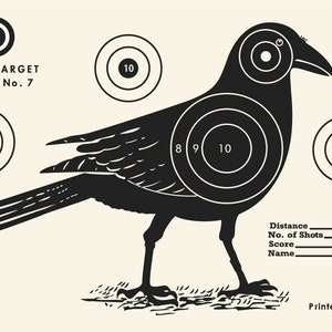 Crow Shooting Target Print - Etsy