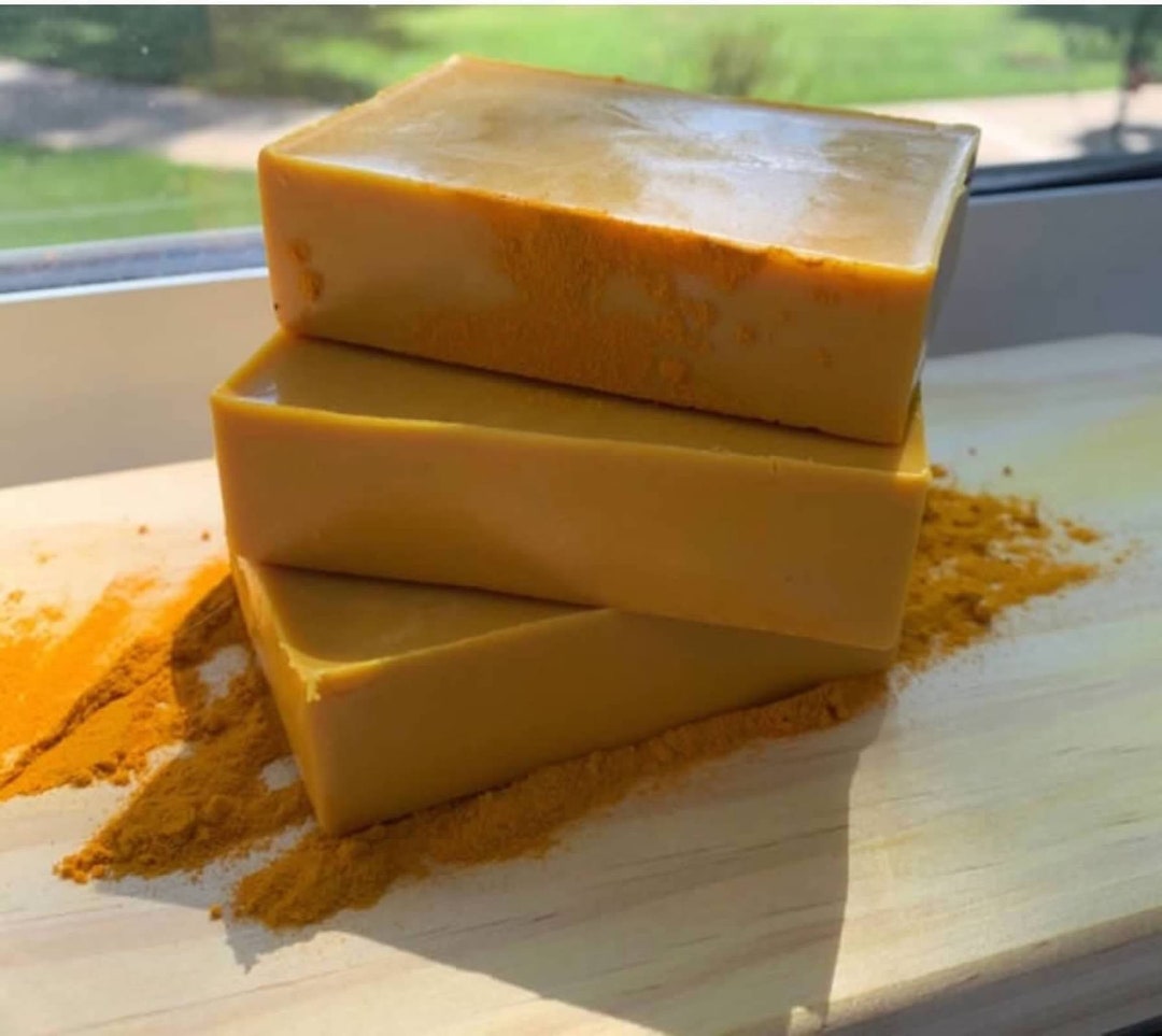 Turmeric Soap, Gentle Bar for Face and Body, All Natural Body Cleanser ...