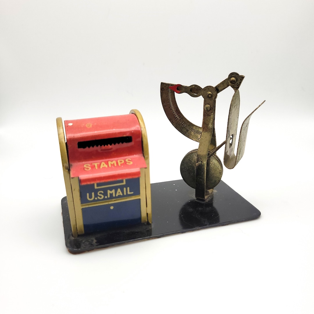 Vintage Mailbox Postage Stamp Dispenser With Postage Scale - Etsy