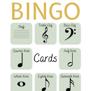 Music Bingo for Beginners - Etsy