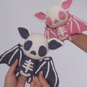Skeleton Bat Crochet Doll, Vladimir, Amigurumi Bat, Cute Alternative ...