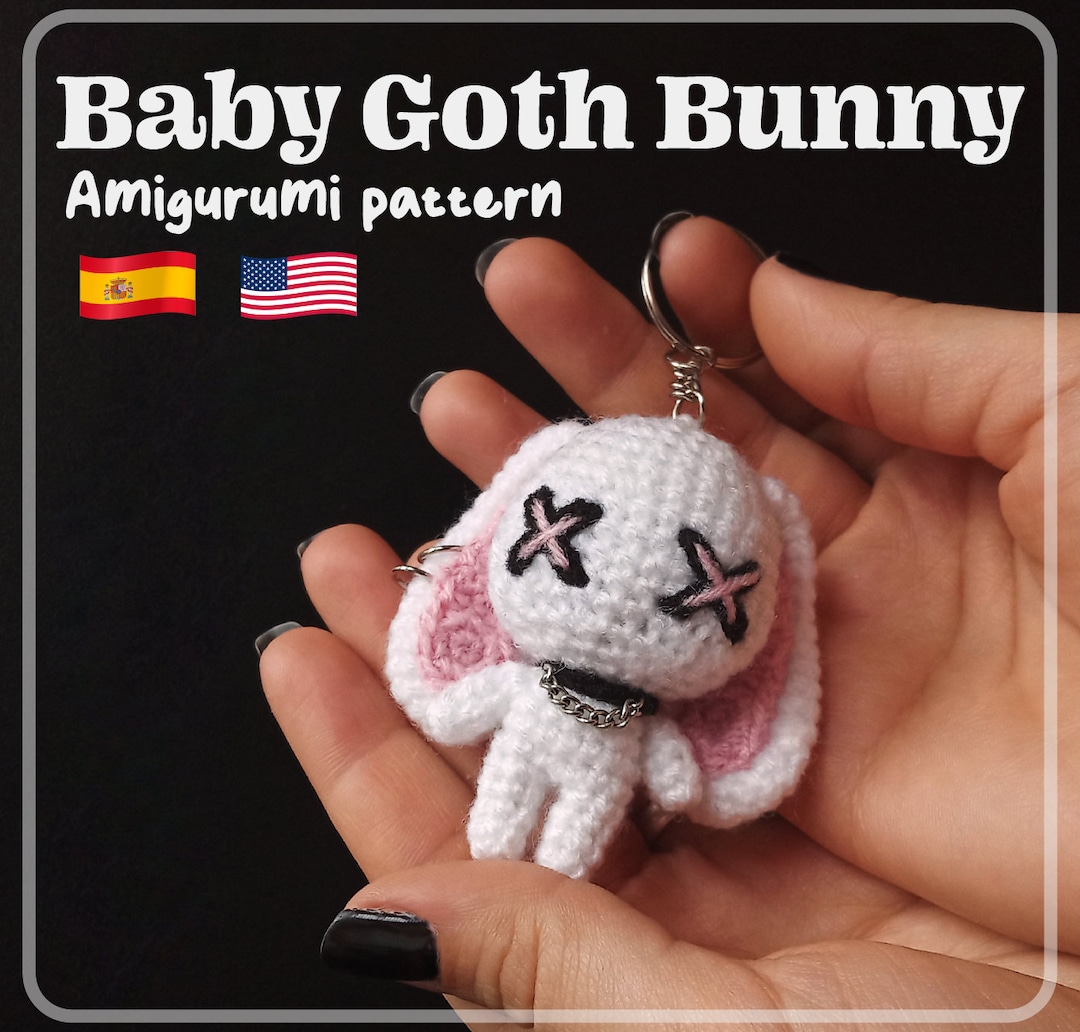 Baby Goth Bunny amigurumi Pattern. ESP/ENG Patrón Digital - Etsy España