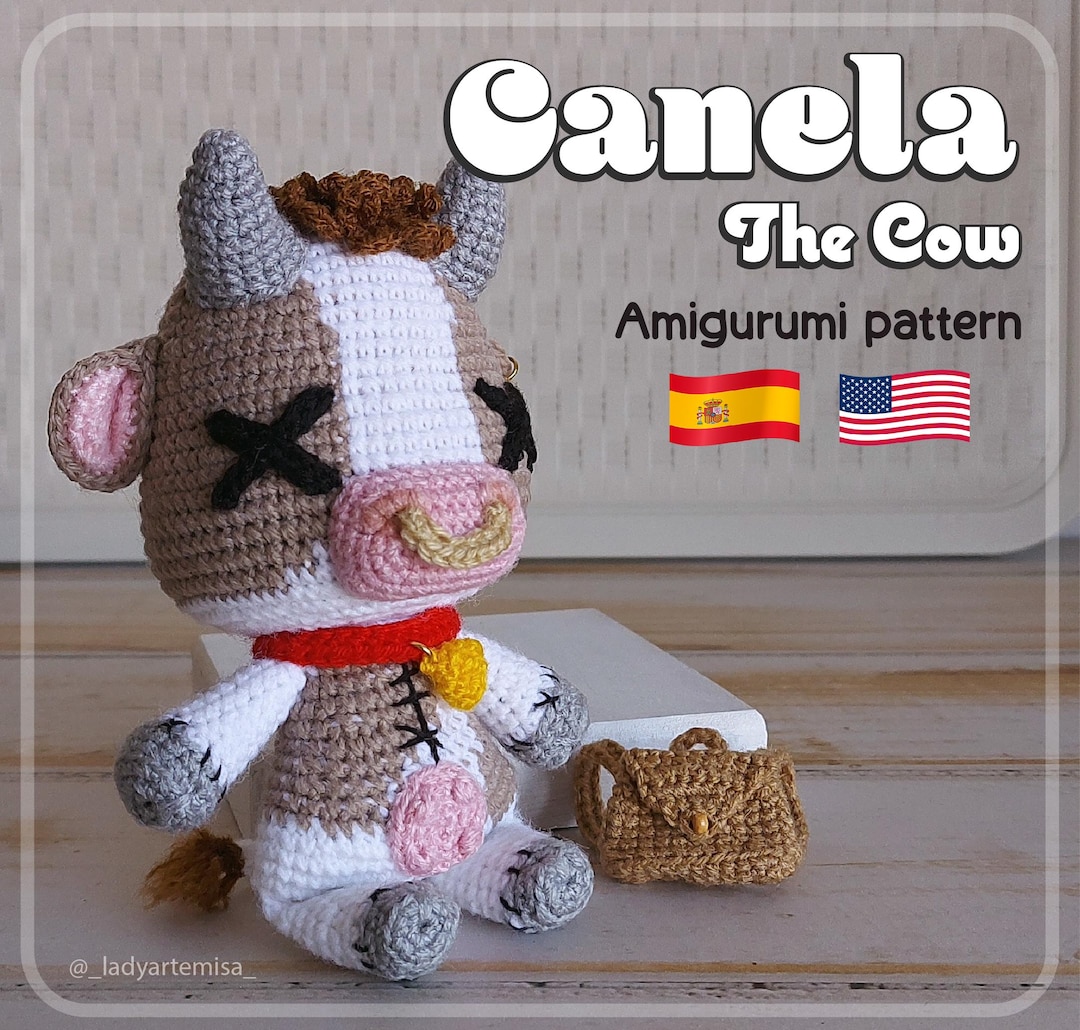 AMIGURUMI PATTERN, Canela the Cow, Voodoo Crochet Doll, Cute Cow ...