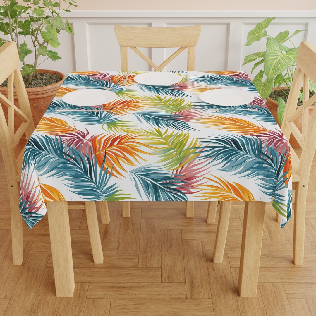Tropical Palm Table Cloth, Palm Table Cloth, House Warming Gift, Home ...