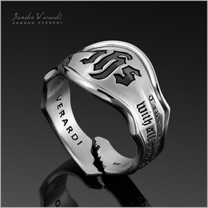 Mens Ring Silver IHS, the Monogram of Jesus by SANDRO VERARDI /R012 - Etsy