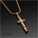 Cross Pendant by SANDRO VERARDI Cross in 925 Silver 24K Gold Pl /N011-G ...