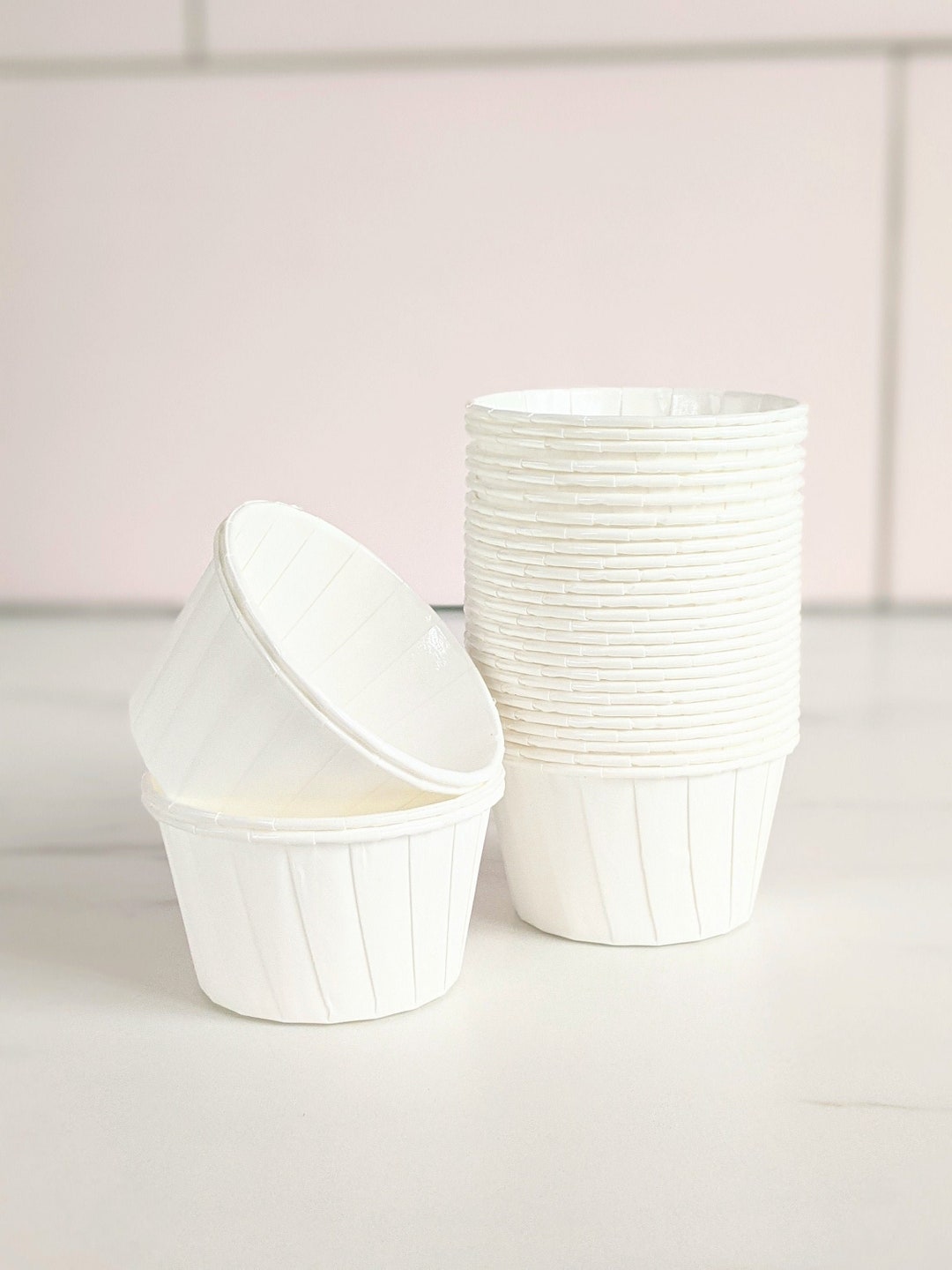 High Quality Pleated White Baking Cups Cupcake Cases Muffin Cups - Etsy
