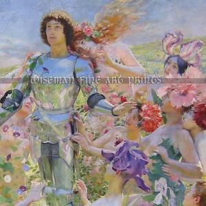 Georges Rochegrosse: Le Chevalier Aux Fleurs /the Knight of the Flowers ...
