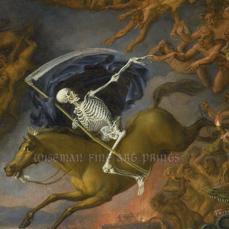 British School: Death Leading Hell's Army (1800) - Dark & Magic Fine ...