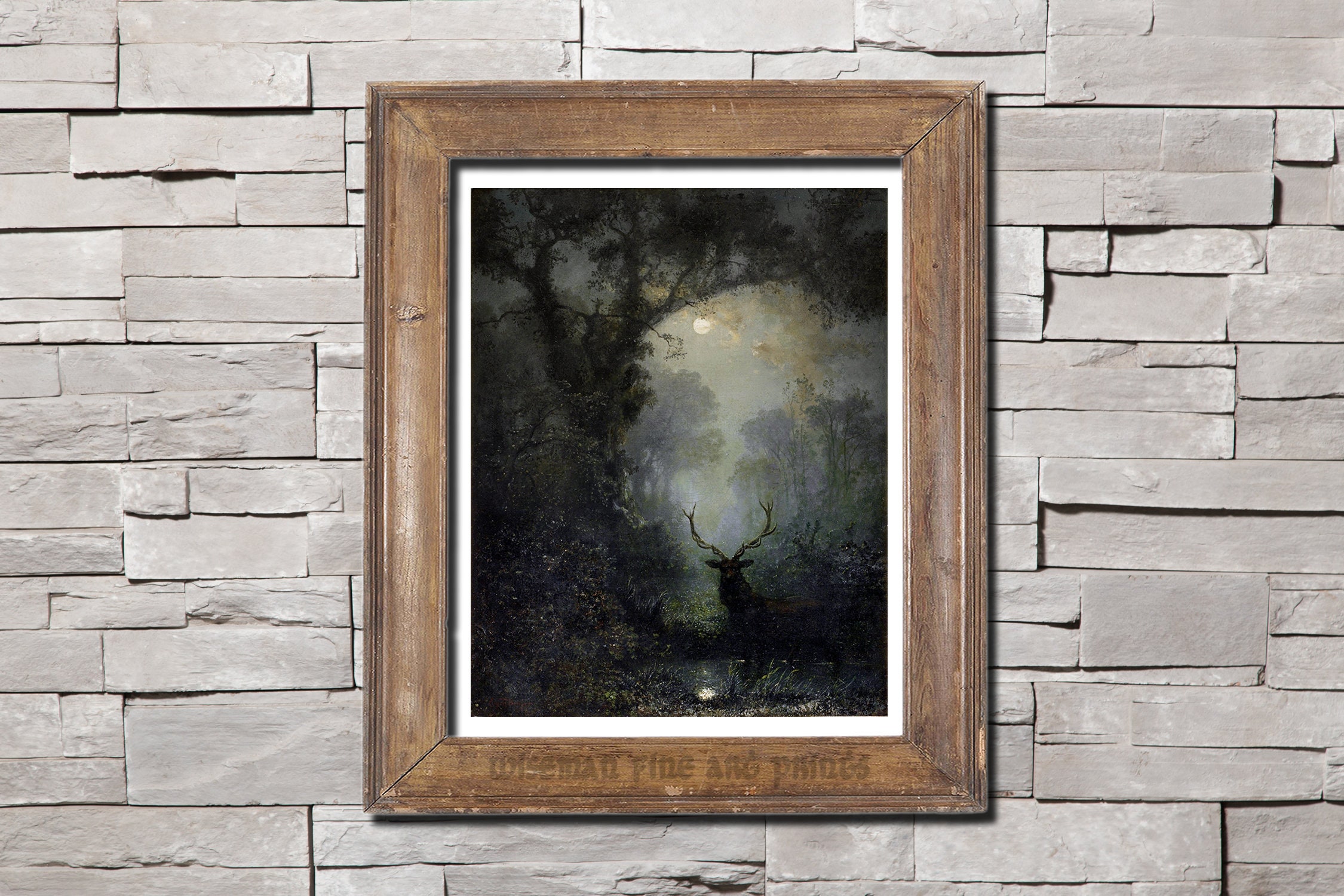 Eugen Krüger: Deer Stag hjort Pagan & Sacred Fine Art - Etsy