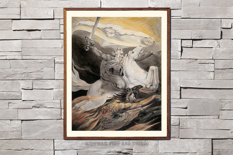 William Blake Death on a Pale Horse 1800 Romantic & | Etsy