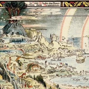 Bernard Sleigh: Fairyland Map - Pagan & Fantasy Fine Art Giclee ...