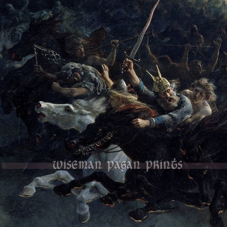 Peter Nicolai Arbo: The Wild Hunt - Pagan & gods fine art giclee ...