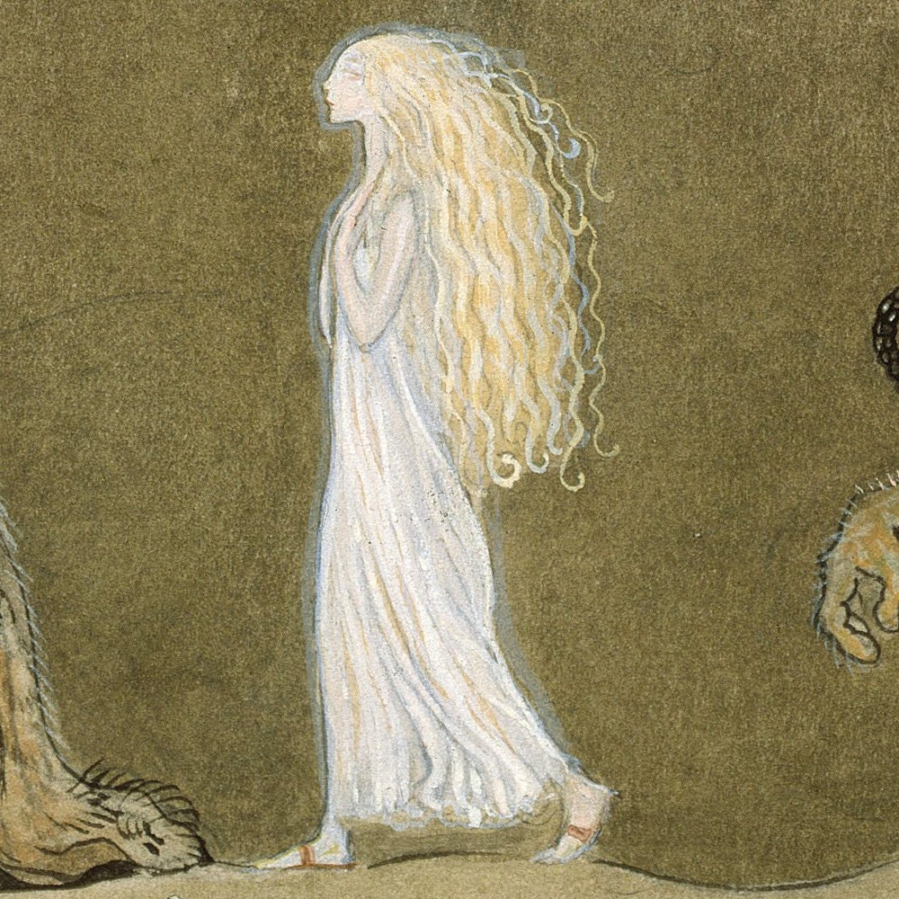 John Bauer: the Princess and the Trolls Pagan & Fairies Fine | Etsy