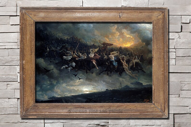 Peter Nicolai Arbo: The Wild Hunt - Pagan & gods fine art giclee ...