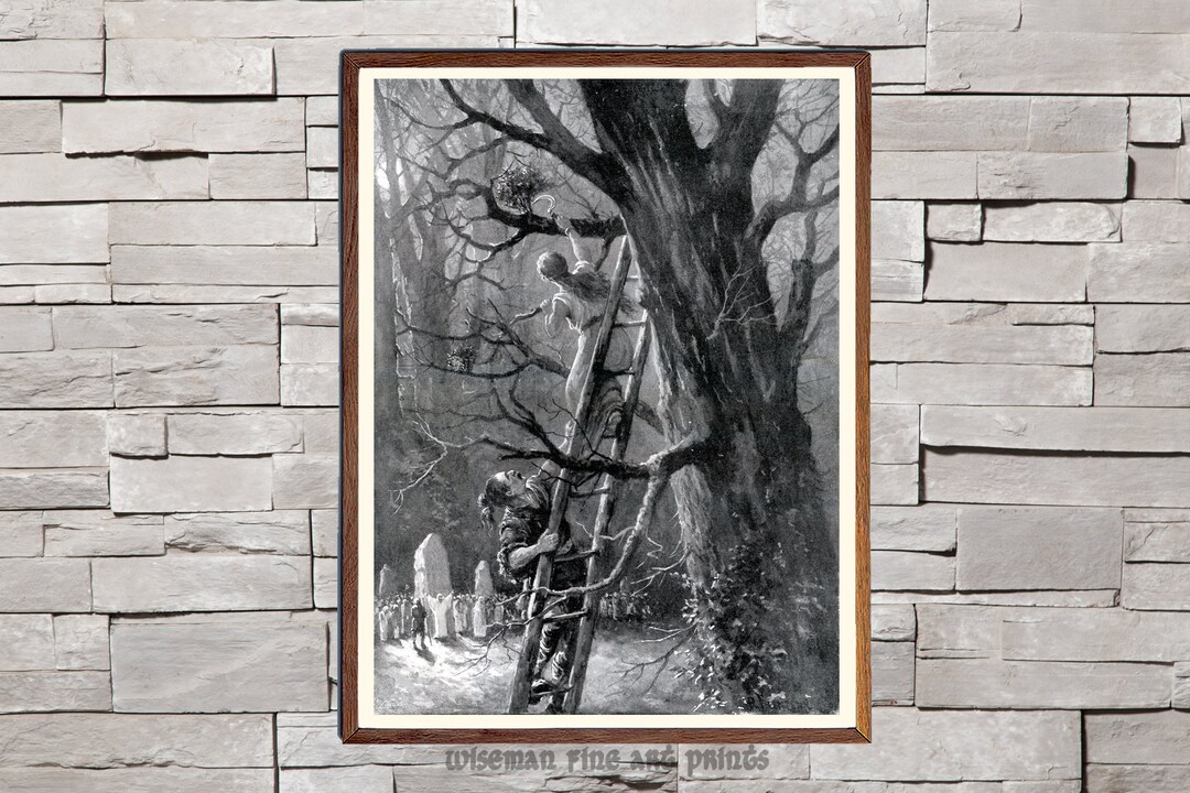 Druids Gathering Mistletoe (1899) - Celtic & Sacred Engraving Fine Art ...