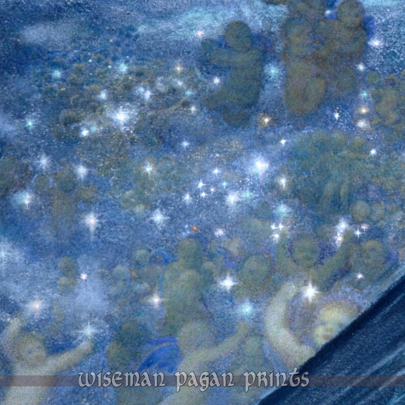 Edward Robert Hughes: Night With Her Train of Stars Pagan & - Etsy