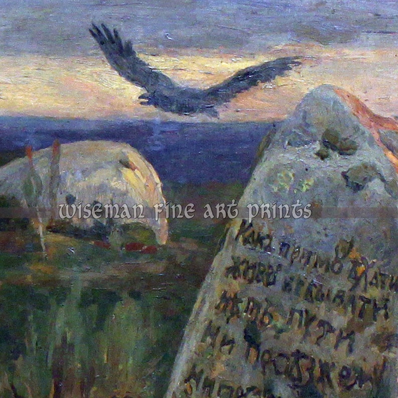 Viktor Mikhailovich Vasnetsov: A Knight at the Crossroads - Etsy