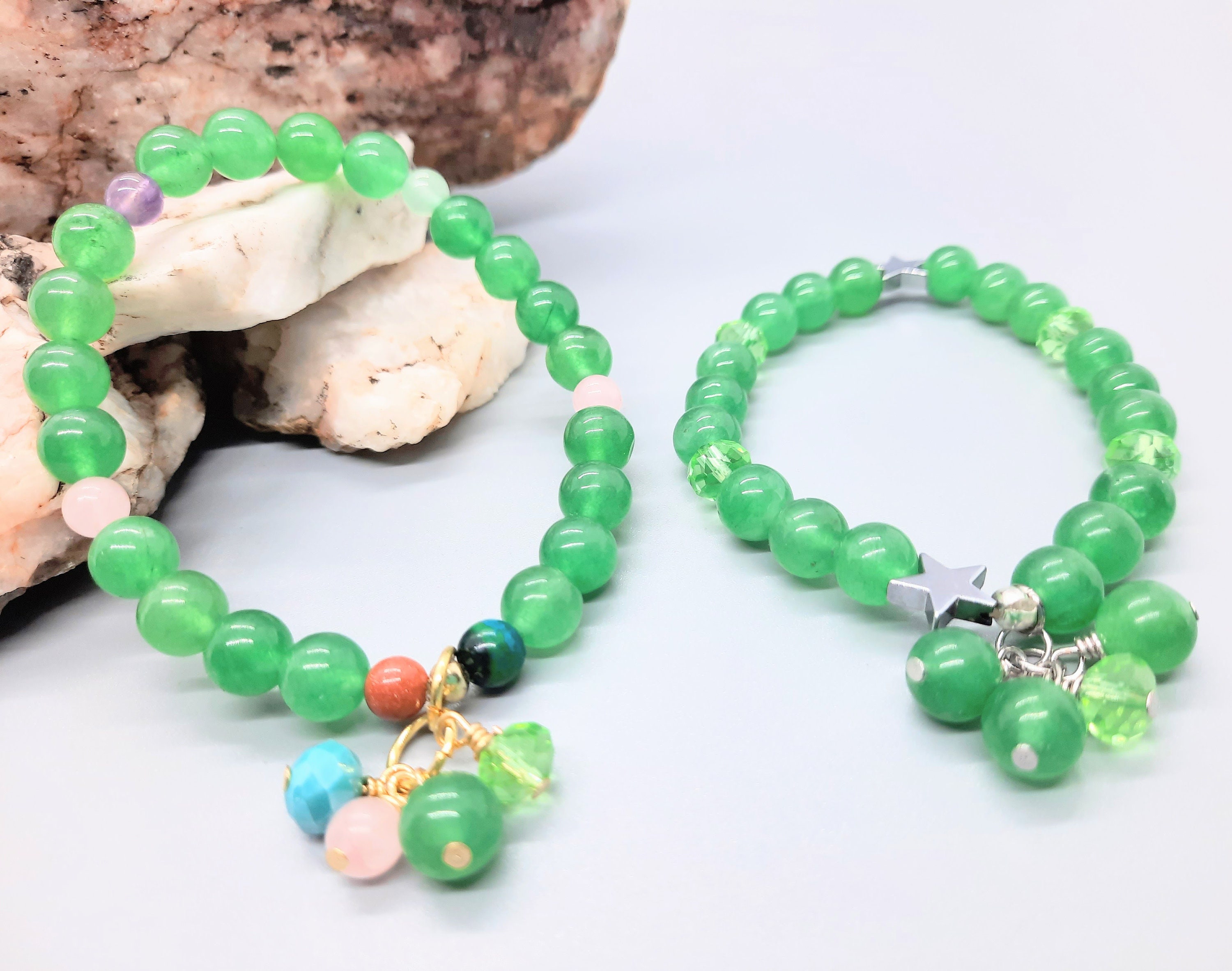 Uplifting Jade Duo Stack - Etsy