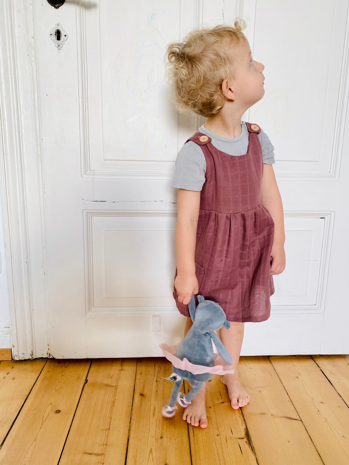 Girl's pinafore dress pattern apron dress pattern baby | Etsy