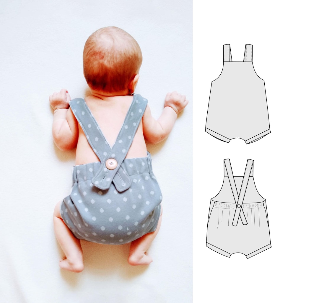 Baby Romper Pattern, Newborn Romper Sewing Pattern, Knit Romper Pattern ...