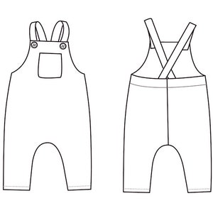 Kids Dungaree Pattern, Overall Sewing Pattern, Romper Pattern, Baby ...