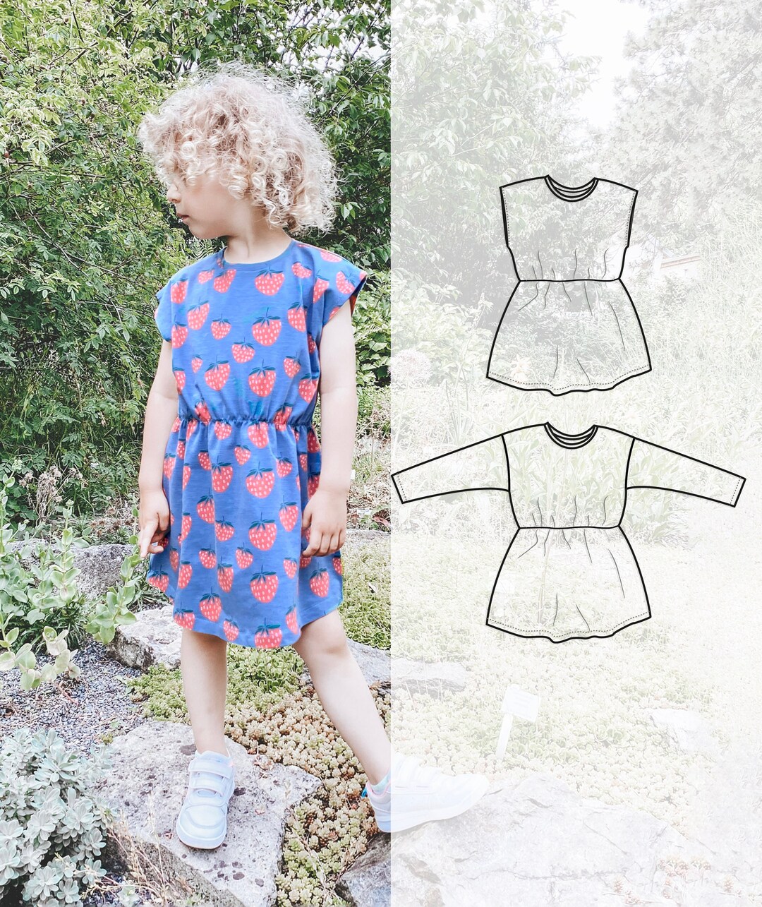 Girl's Dress Sewing Pattern, Playdate Dress, Easy Sewing Pattern for a ...