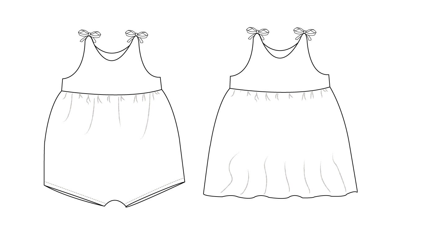 Sundress and Romper Pattern Sunsuit Sewing Pattern Girls Sun - Etsy ...